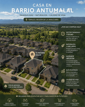 Propiedad VENTA DE LUJO EN CONDOMINIO ANTUMALAL - Casa en Temuco